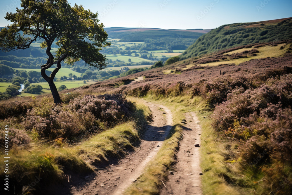 viewer is encouraged to explore a meandering trail through purple ...