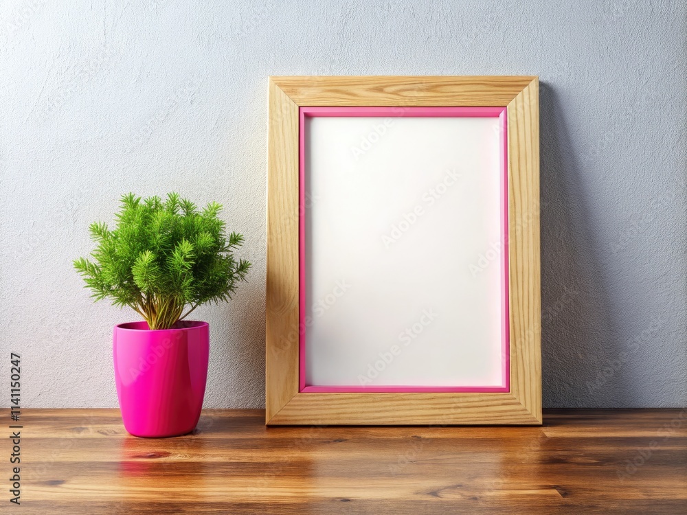 Downloadable vertical wooden picture frame PNG mockup â€“ ideal for e ...