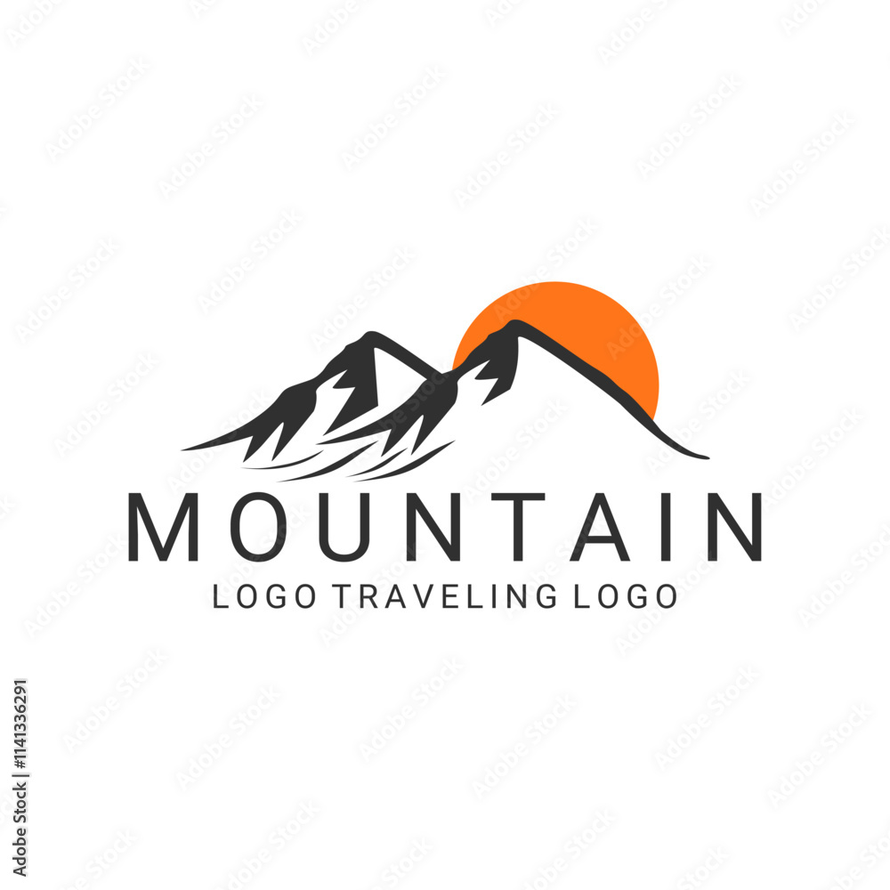 mountain, professional mountain logo design, mountain vector, outdoor ...