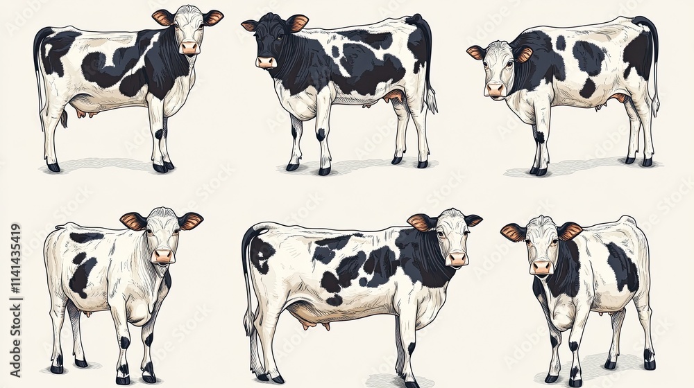 Cow Clipart: Rustic cow clipart images showcasing farm animals in ...