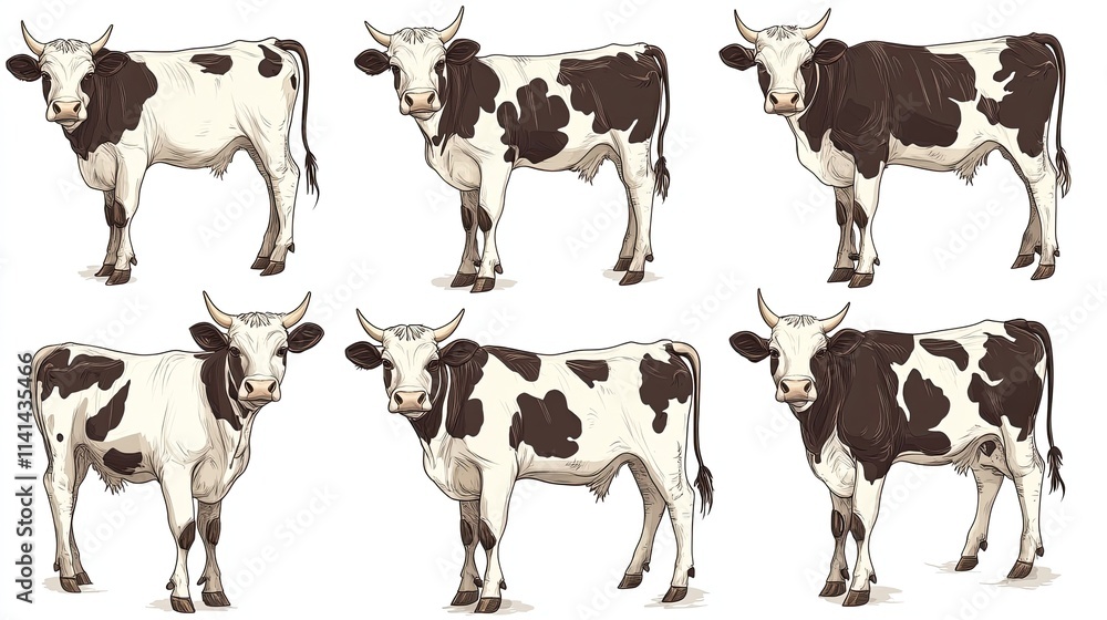 Cow Clipart: Rustic cow clipart images showcasing farm animals in ...