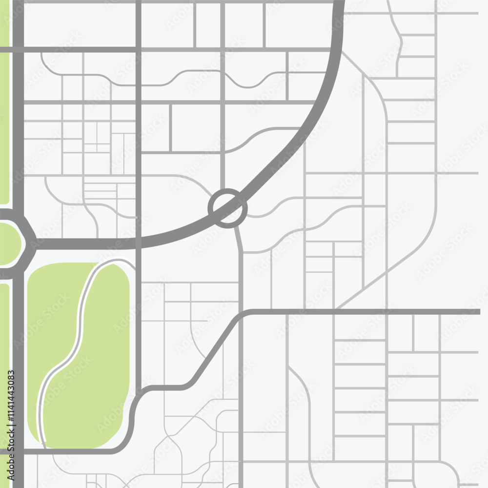Editable vector street map of town as seamless pattern. Vector ...