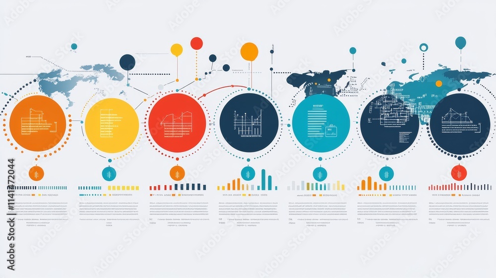 Infographic roadmap design template. Business Timeline of 7 Important ...