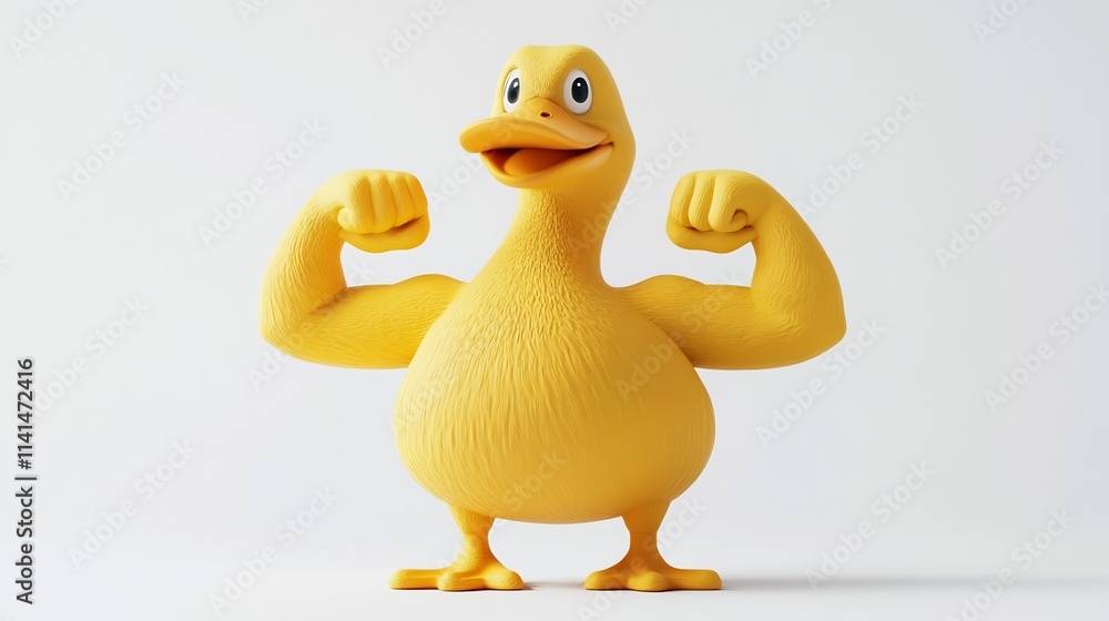 Ilustración de Stock Vibrant of a determined and athletic duck ...