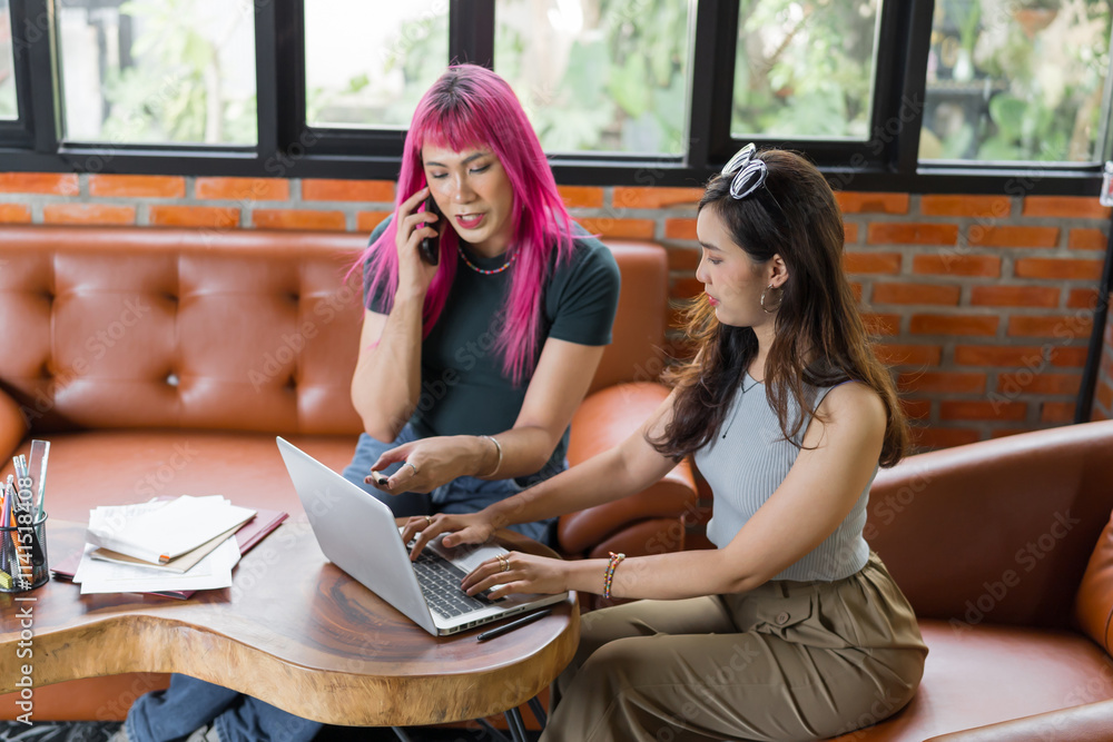 LGBTQ+ transgender man Beautiful Authentic Specialist with Pink Hair ...
