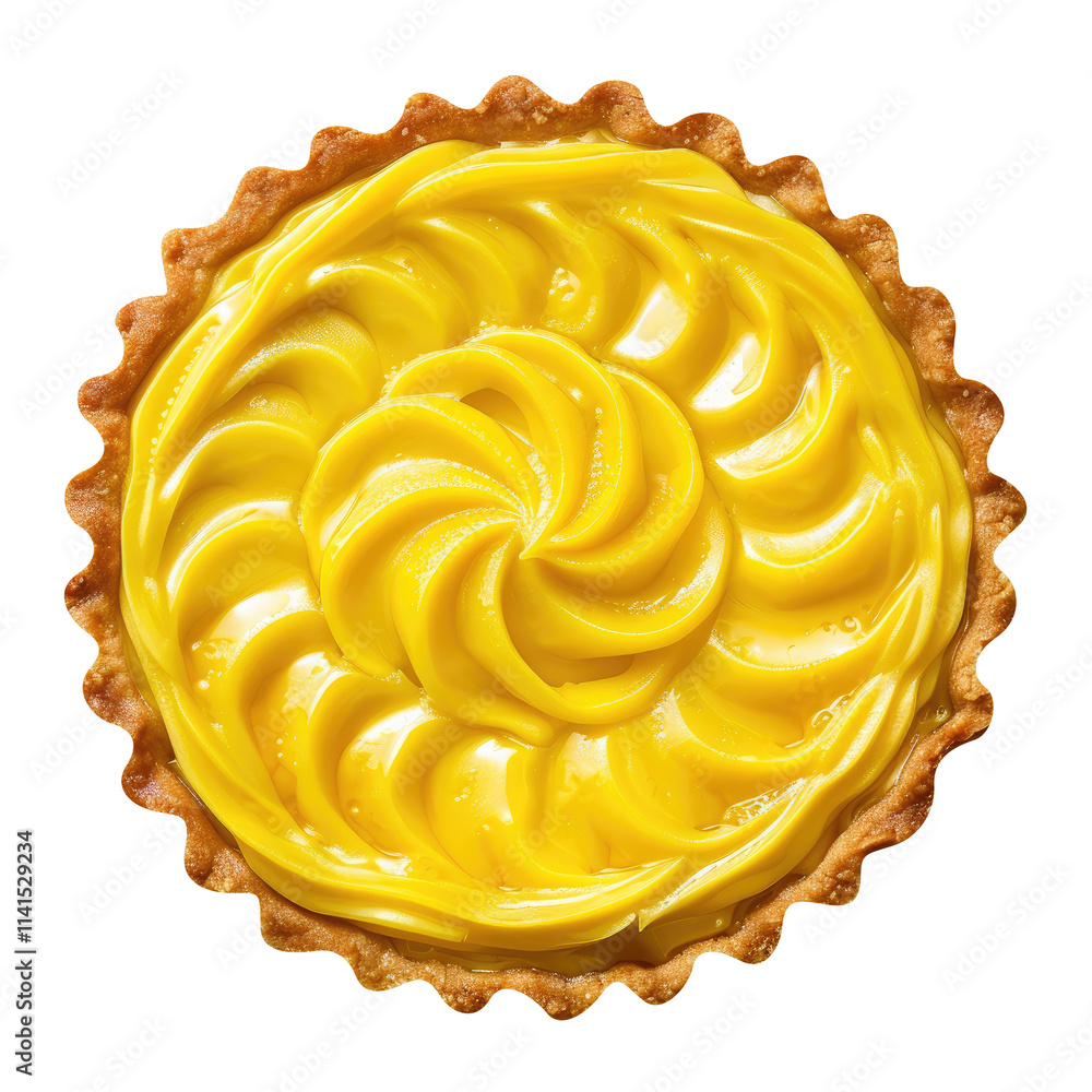 Lemon Curd Tart isolated on transparent background remove Png, clipping ...