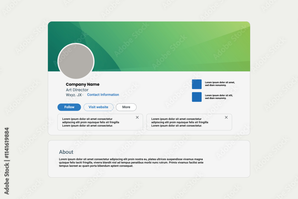 Linkedin banner mockup, abstract cover profile mockup presentation ...