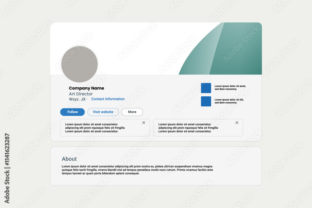 Linkedin banner mockup, abstract modern cover profile mockup ...