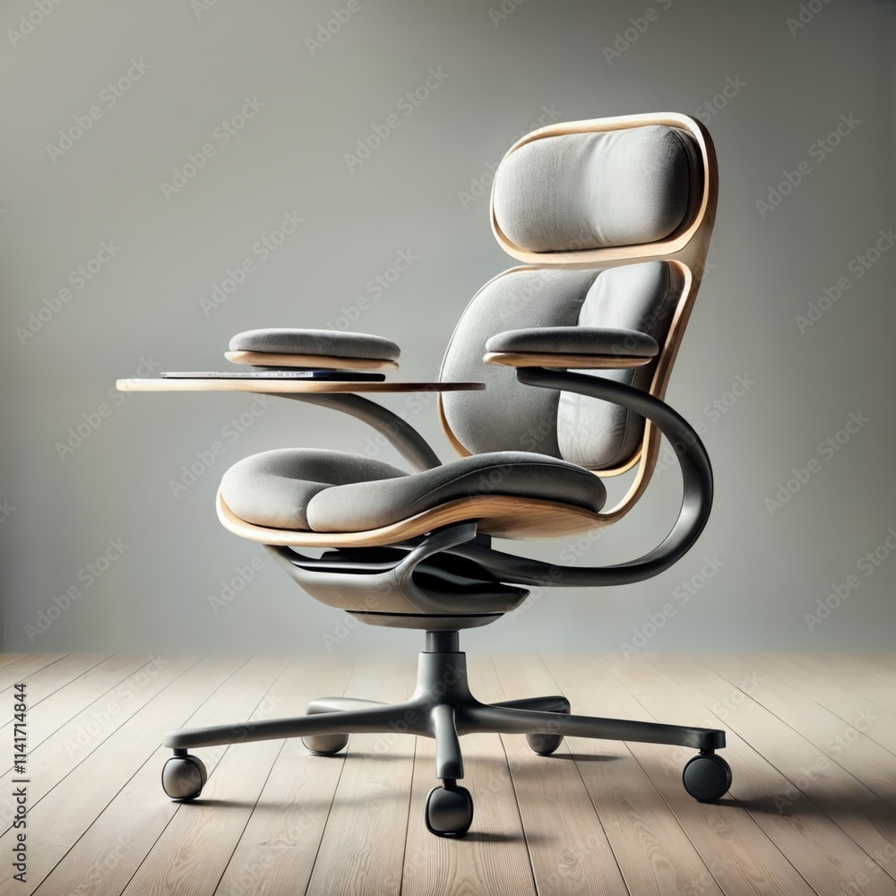 Modern ergonomic office chair. A sleek, modern ergonomic office chair ...