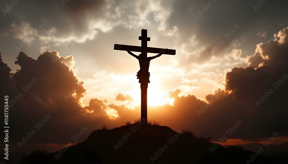 Jesus on the cross, symbolizing the crucifixion, a powerful ...
