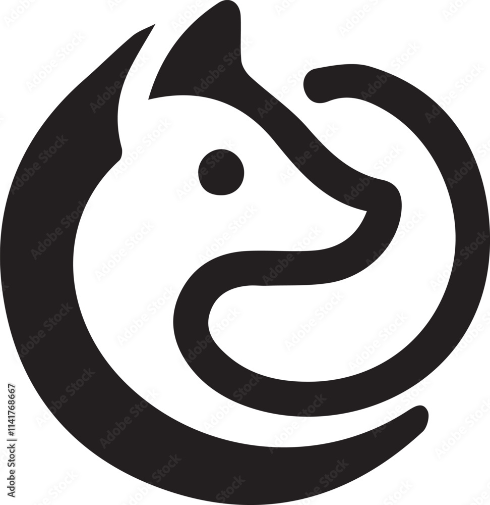 Fox animal anagram symbol logo icon design as a depiction of ...