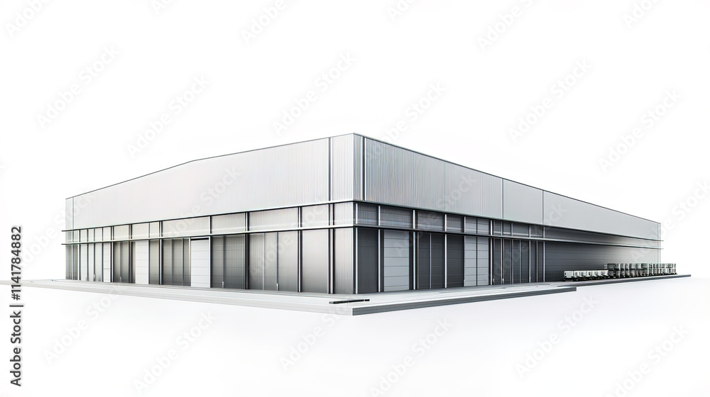 Modern industrial building with efficient design and functional layout ...