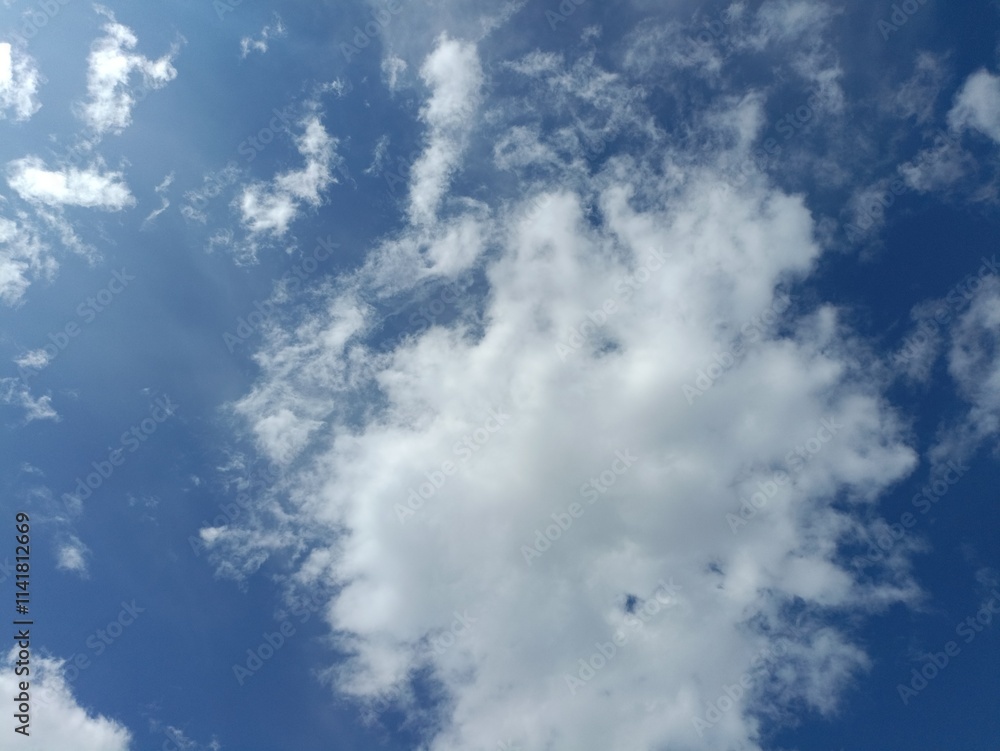 Unusual clouds in sky, Various colored clouds. Unusual and rare. Beauty ...