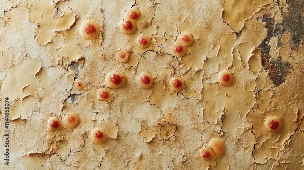 Skin allergic reaction illustrated by pustules and blisters on a ...