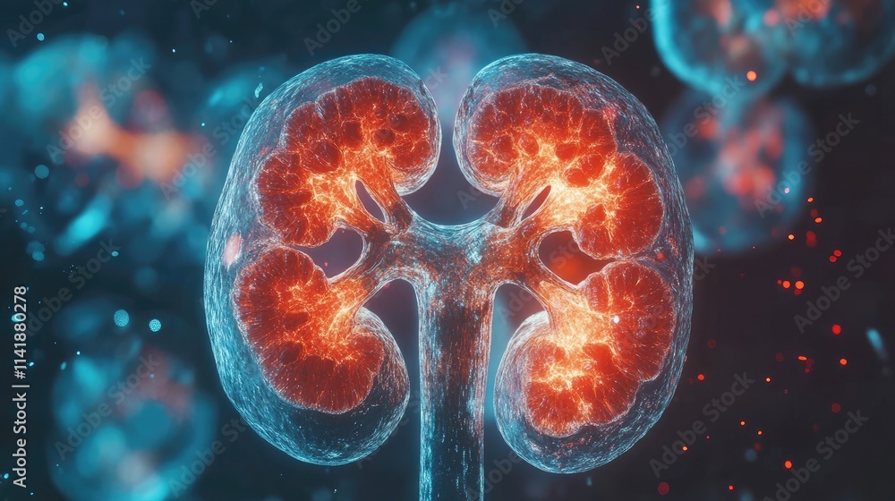 Human kidney anatomy structure diagram for educational purposes Stock ...