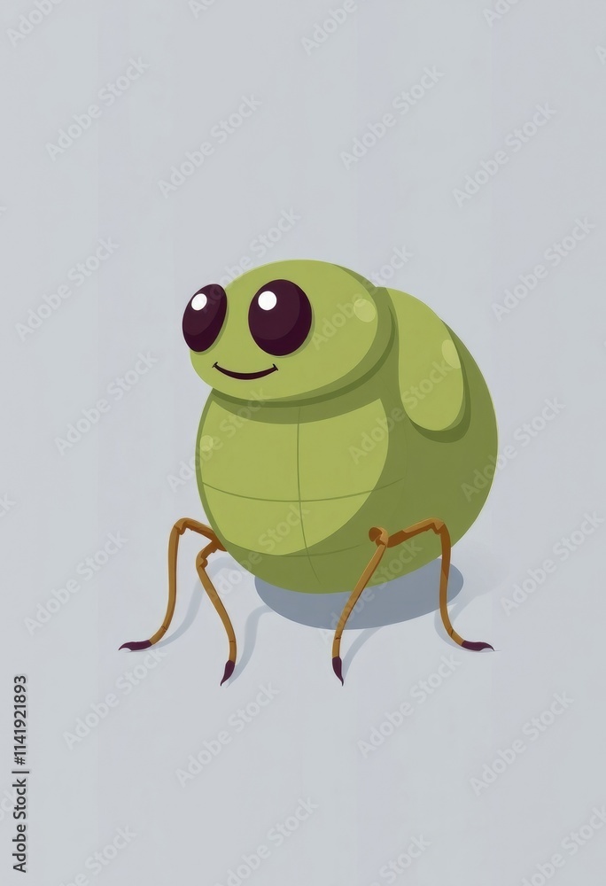 Ilustración de Stock Adorable Flea Cartoon Flashcards Clipart Isolated ...