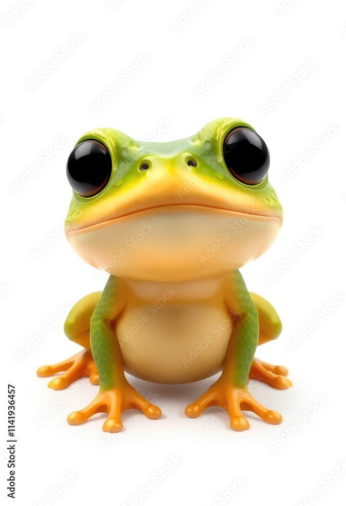 3D Chibi African Bullfrog Flashcards Clipart. Suitable for animal ...