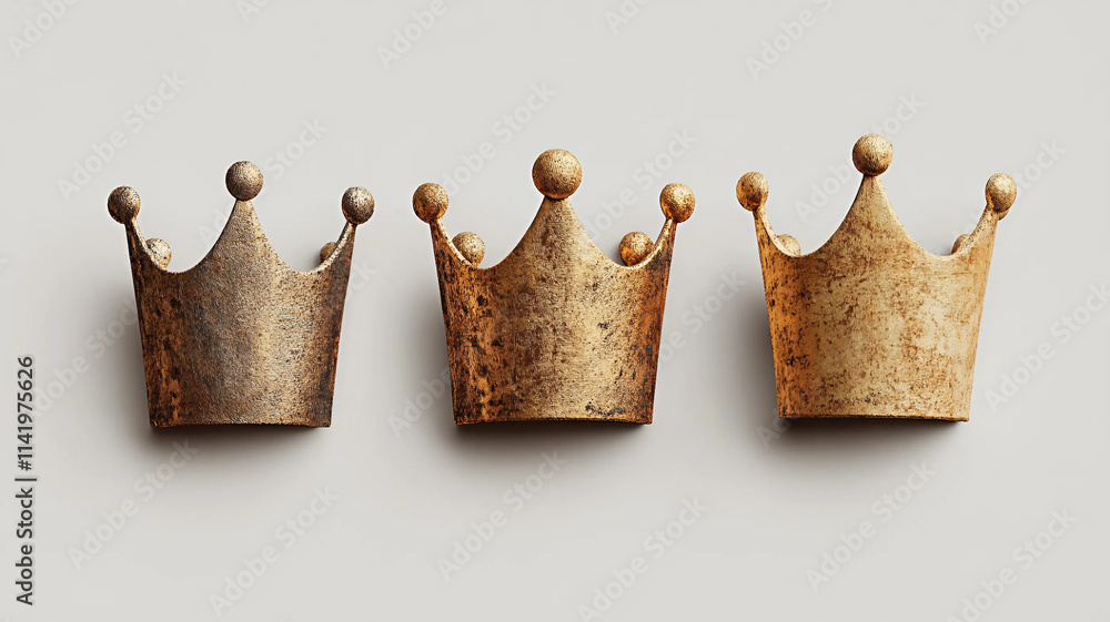 las coronas de los tres reyes magos de oriente Stock Photo | Adobe Stock