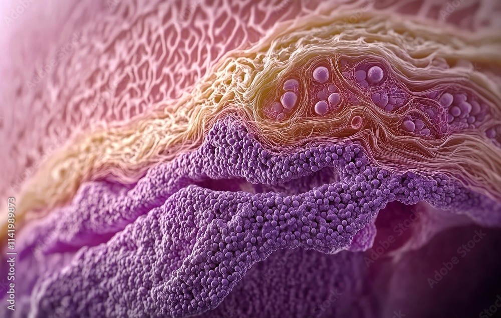 A detailed cross-section of the layering in an interior view, showing ...