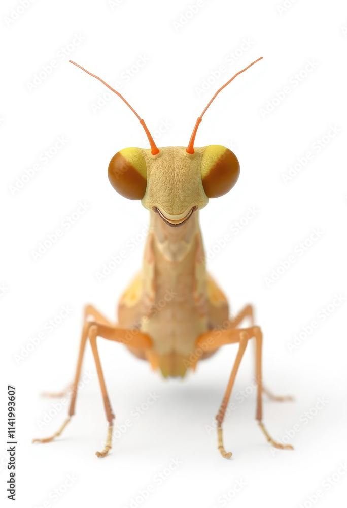 3D Chibi Praying Mantis Flashcards Clipart. Suitable for animal ...