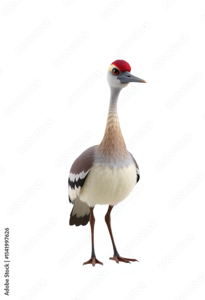 3D Chibi Sandhill Crane Flashcards Clipart. Suitable for animal ...