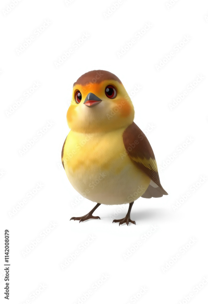 3D Chibi Thrush Flashcards Clipart. Suitable for animal flashcard ...