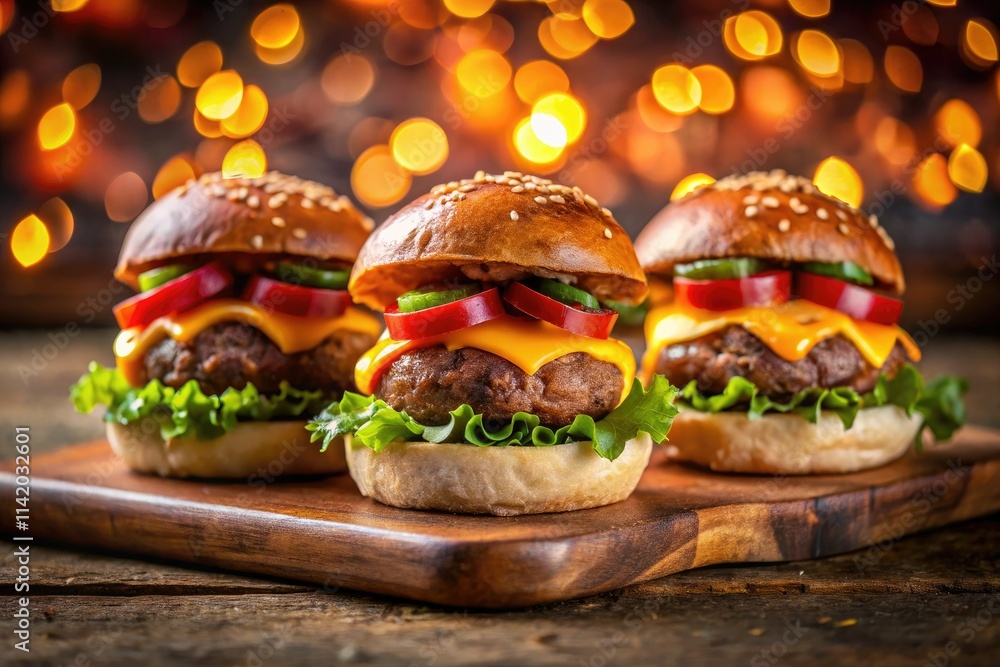 Mini sliders: a tasty fast-food gourmet experience, captured in ...