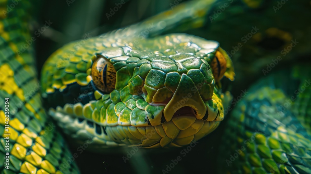 Snake eye green wildlife nature photography. Open eye carnivore fur ...