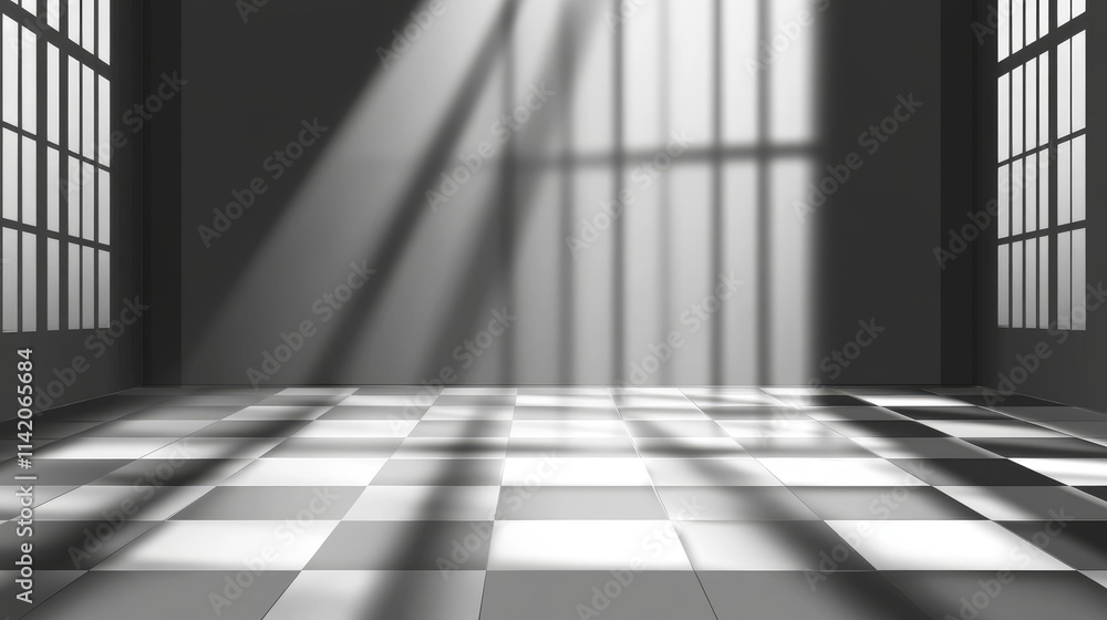 Realistic floor shadow box isolated on transparent background. Light ...