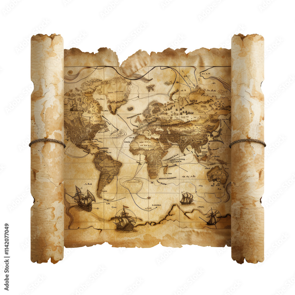 Treasure Map isolated on transparent background remove Png, Clipping ...