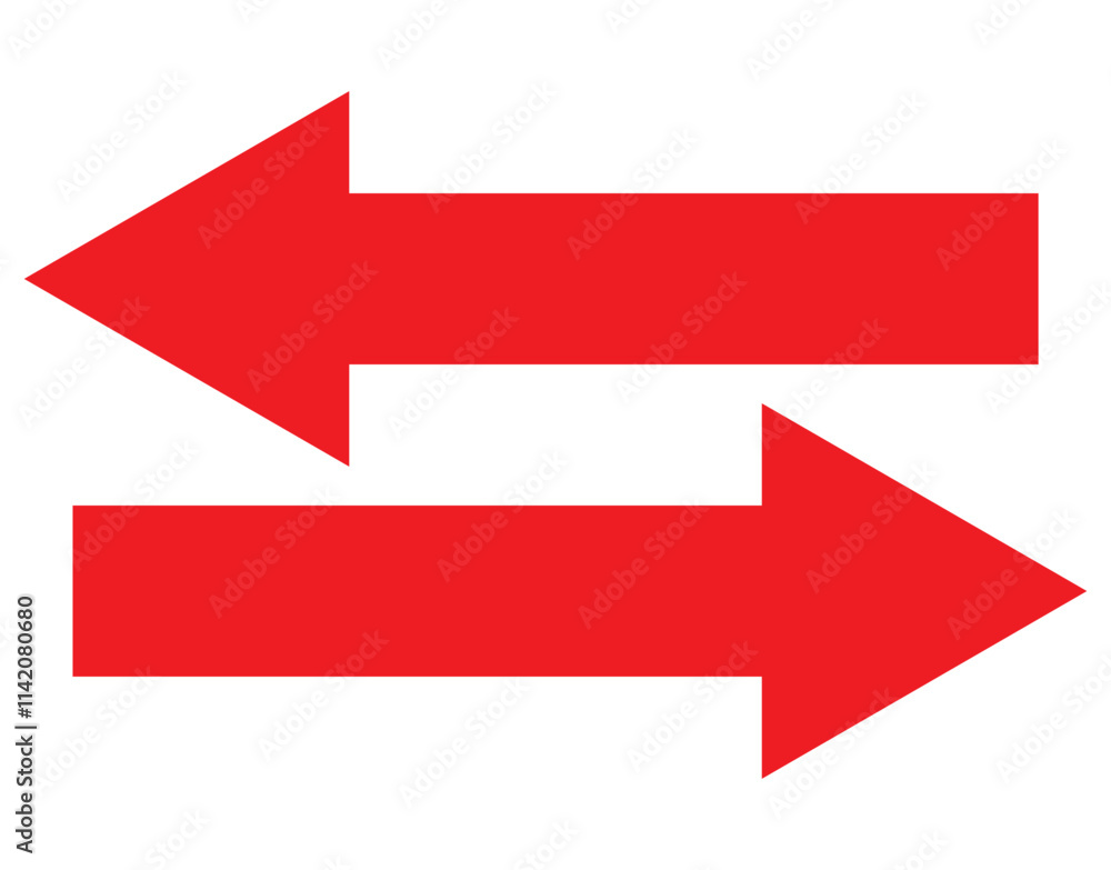 Double ended red arrow vector design for website, app and logo design ...