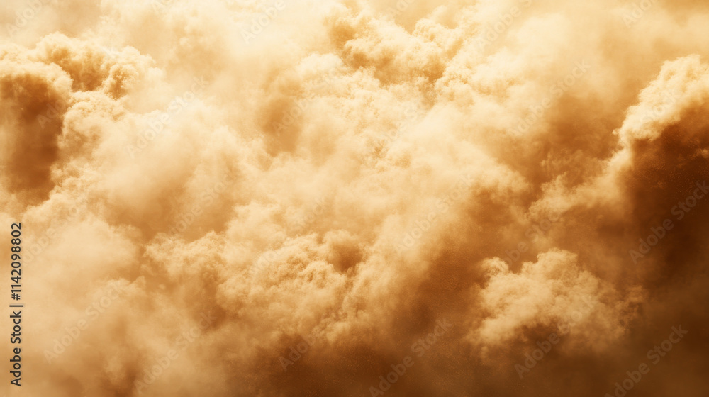 Desert sandstorm, brown dusty cloud or dry sand flying with gust of ...