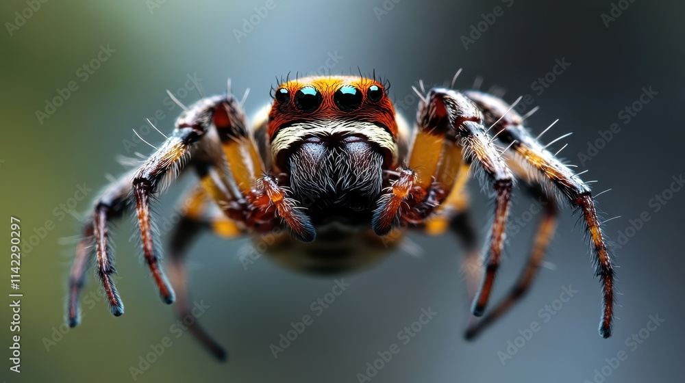 Vibrant and intriguing, this image captures a colorful jumping spider ...