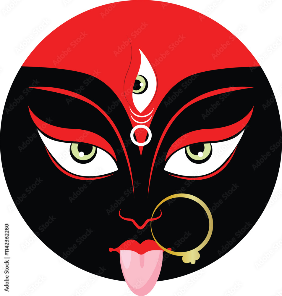 Indian Goddess Kali, Happy Kali Puja or Subh Diwali festival of India ...
