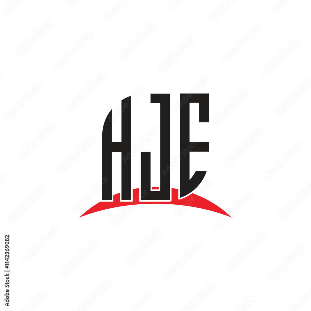 HJE letter logo design with white background in illustrator, vector ...