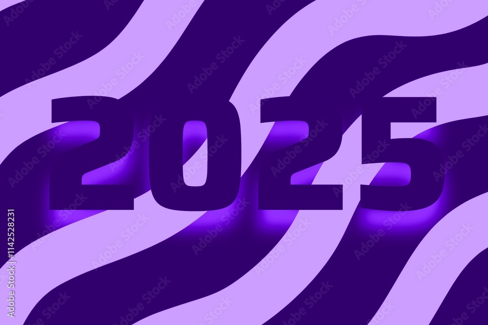 2025, 2025 year, 2025 background, happy new year 2025, purple ...