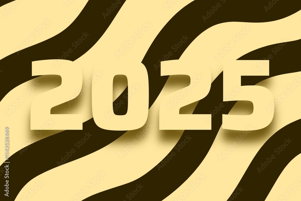 2025, 2025 year, 2025 background, happy new year 2025, yellow ...