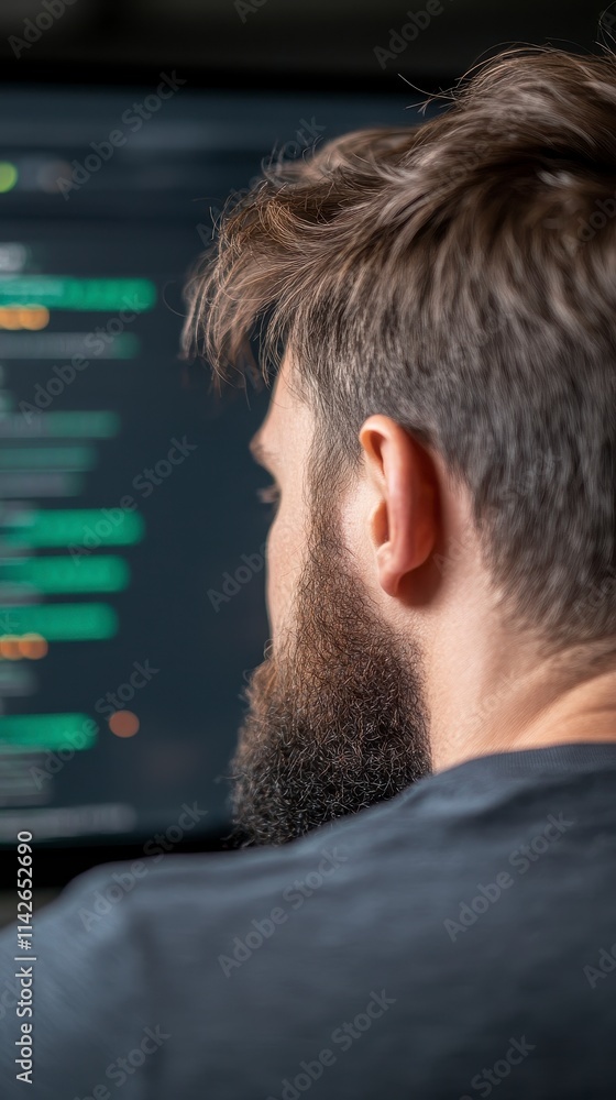 Cybersecurity Analyst Utilizing Facial Recognition AI for Threat ...