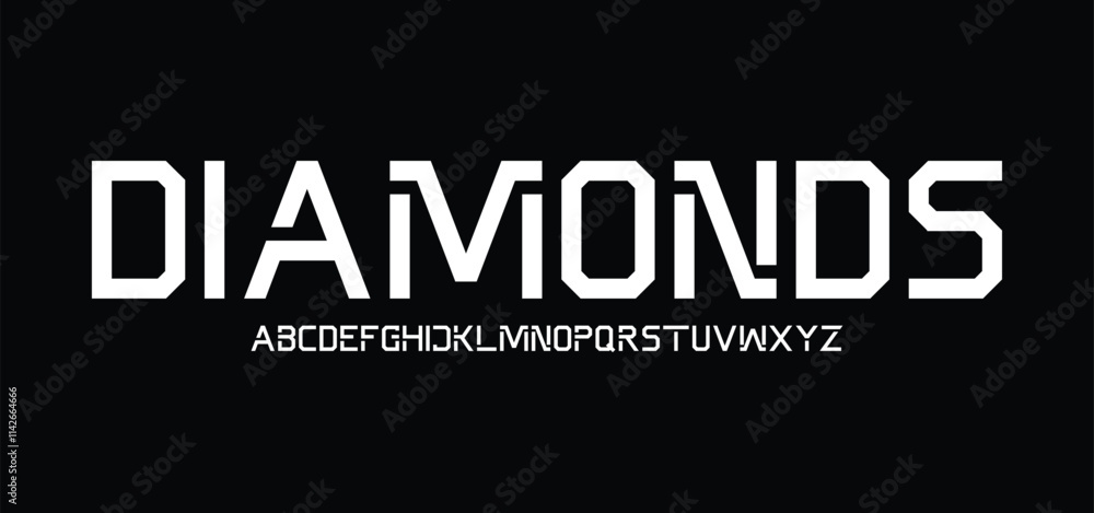 Abstract Fashion font alphabet. Minimal modern urban fonts for logo ...