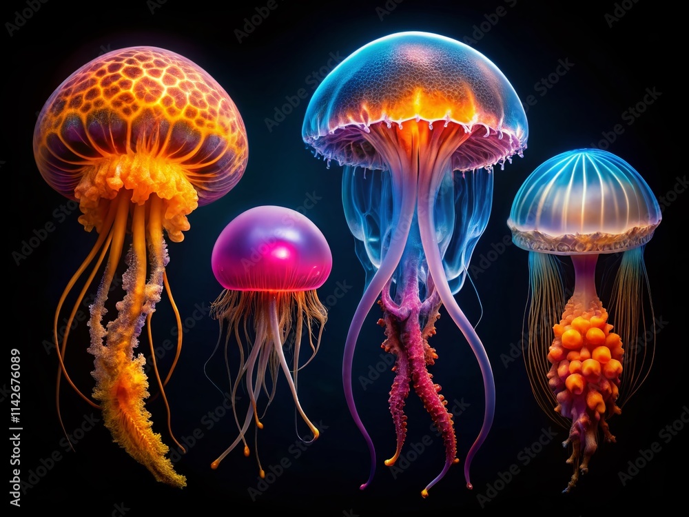 Jellyfish Life Cycle Silhouette Photography: Stunning Stages of Aurelia ...