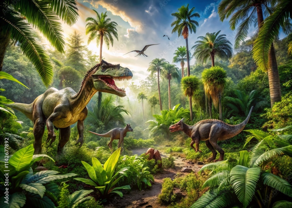 Jurassic World Prehistoric Park Dinosaur Landscape Candid Photo ...