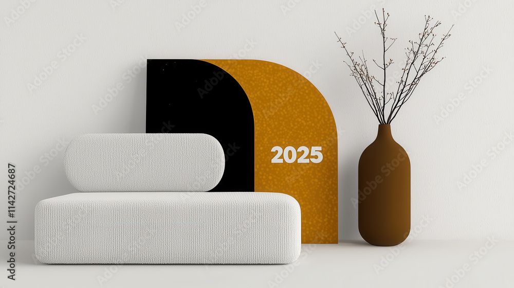 2025 Vision Board concept. Minimalist vision board for 2025 with ...