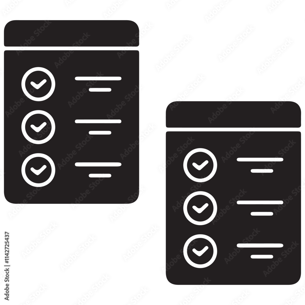 Vektor Checklist Silhouette, Checklist Vector Silhouette, Checklist ...