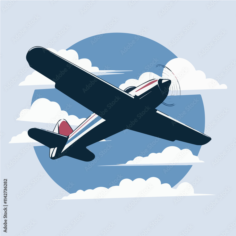 Airplane aviation flat icon for apps, logo and website. Airplane icon ...