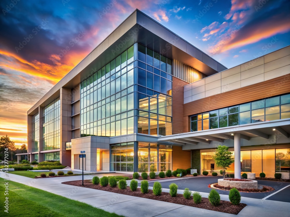 Modern Hospital Architecture, Sterile Clean Hospital Background ...