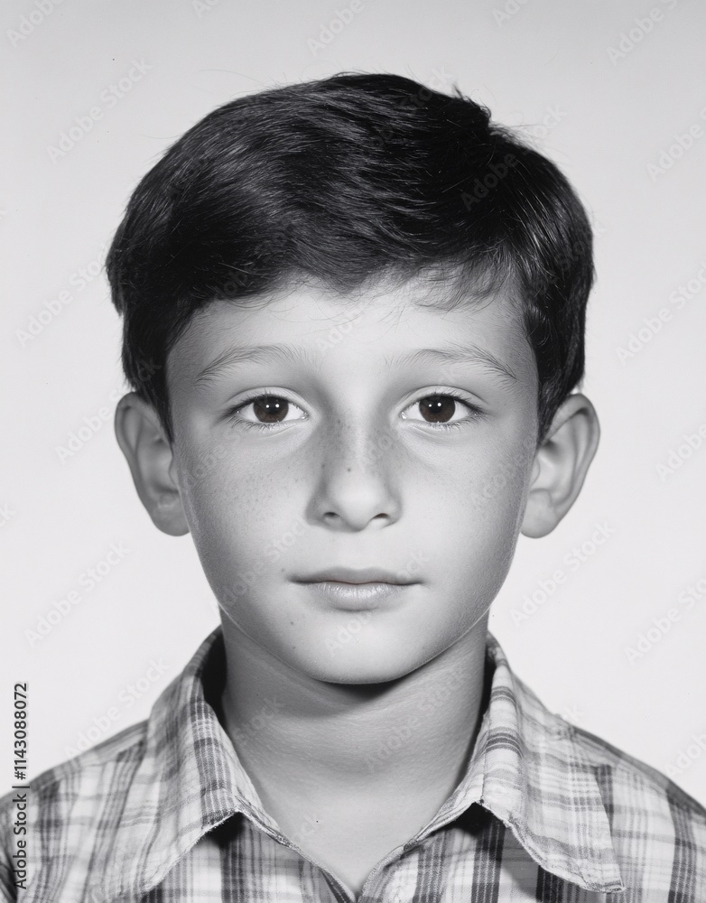 ID Photo for Passport : Italian young boy 1 Stock Photo | Adobe Stock