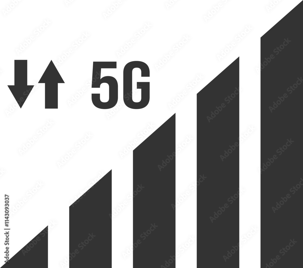 Increasing bar graph illustrating the rapid growth in upload and ...
