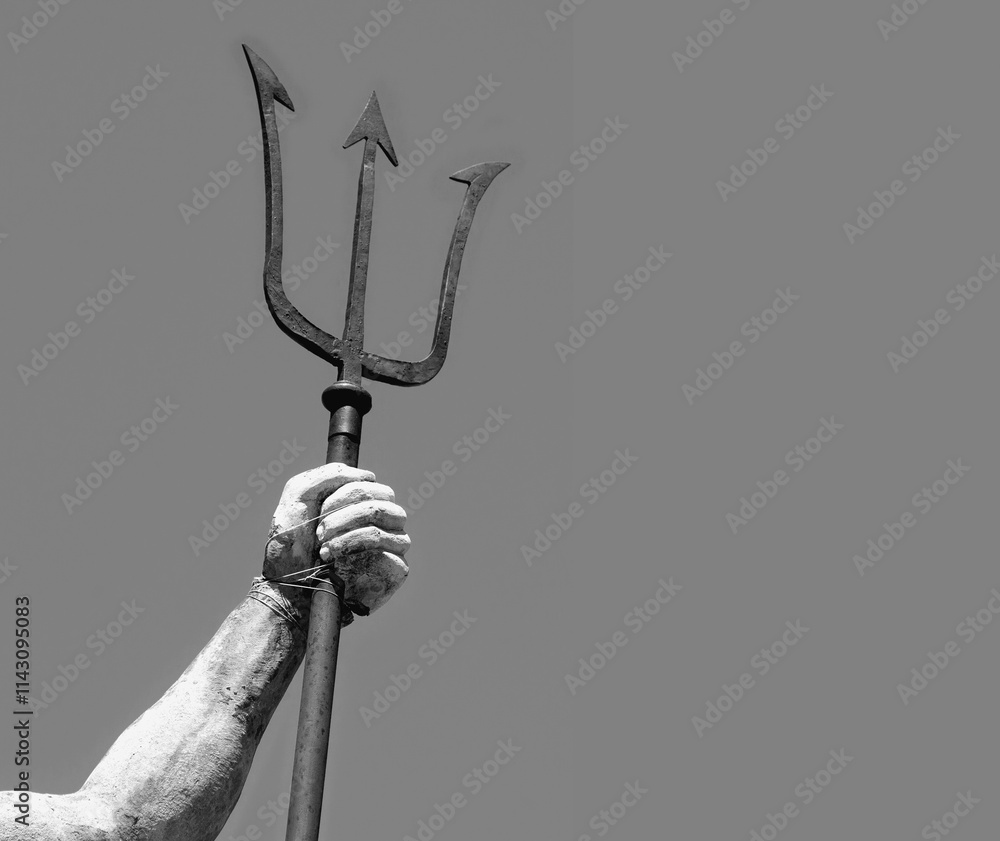 The mighty god of water and sea Neptune (Poseidon, Triton). Neptun's ...