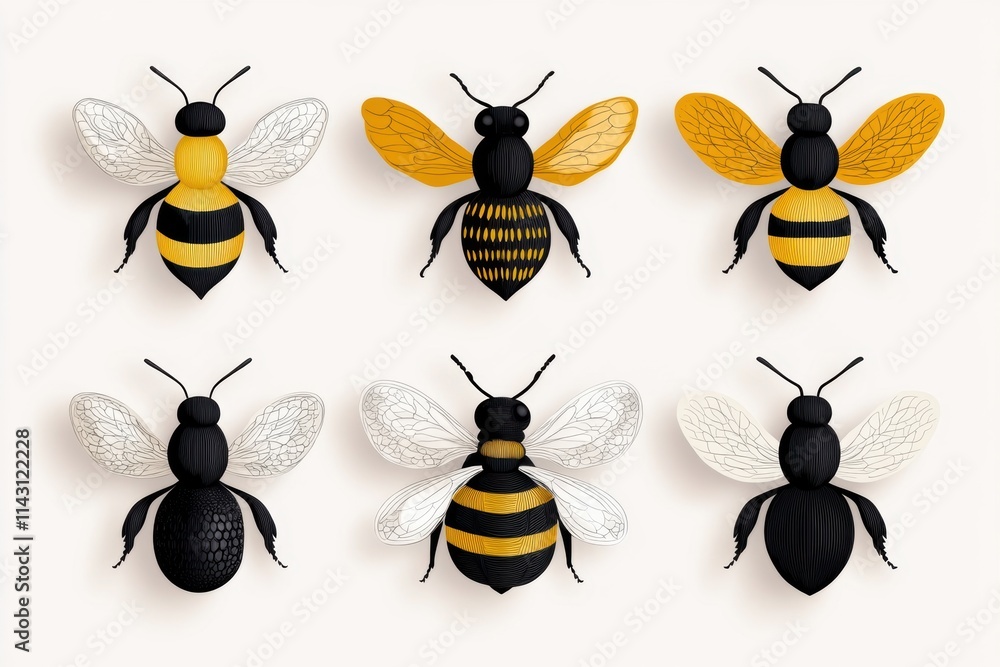 bee doodle art, cute bee clipart doodles for kids activities, coloring ...