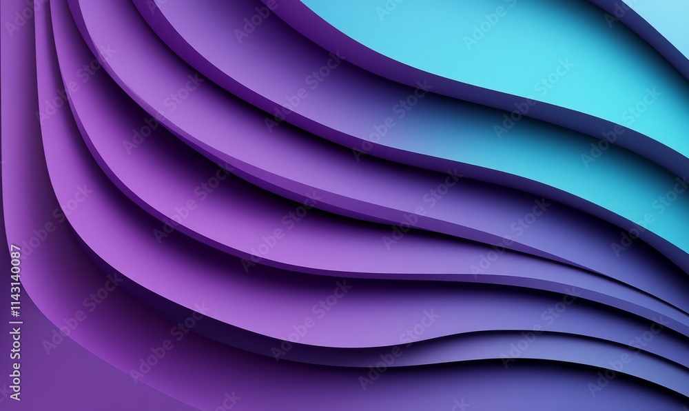 Purple and Turquoise Tech Background with a Geometric 3D Structure ...